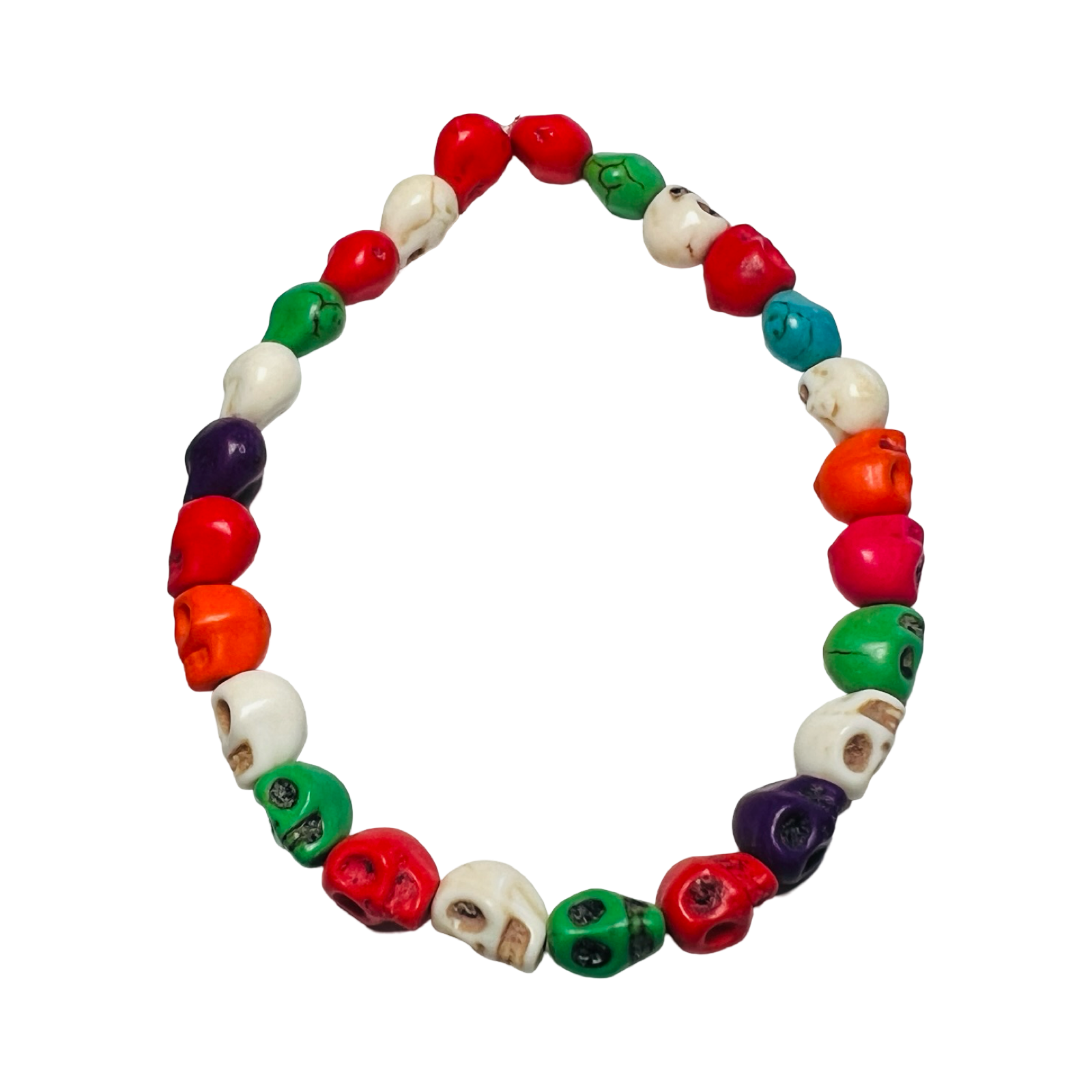 Multi-Color Skull Bead Bracelet – Artelexia