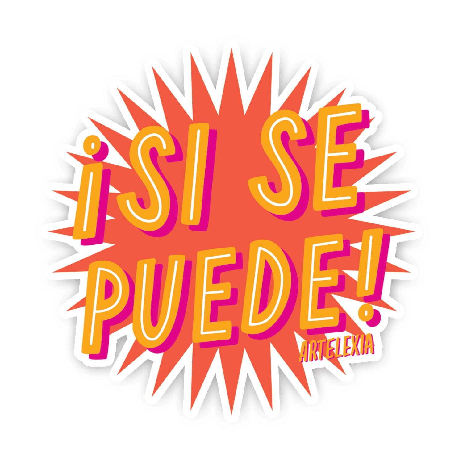 Artelexia Sticker Collection - Pink Si Se Puede