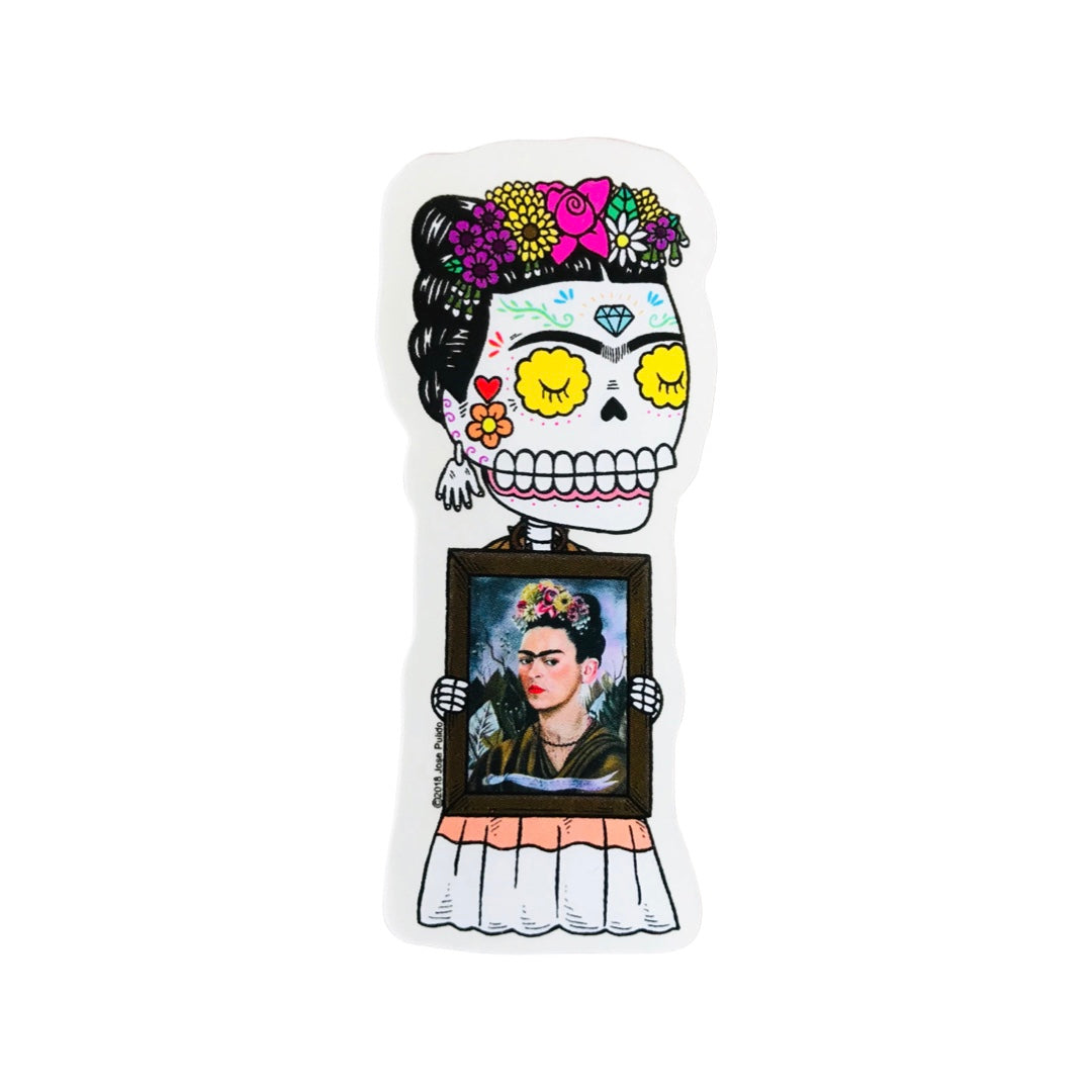 Frida Portrait Calavera Sticker – Artelexia